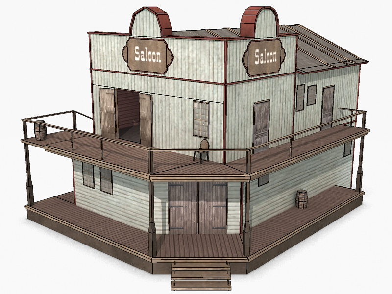 western corner saloon 3d max