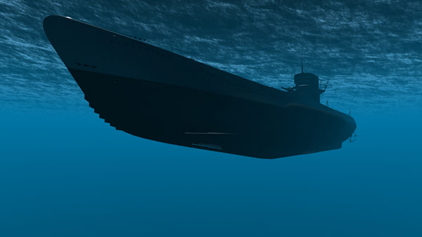 3d max german submarine u-201