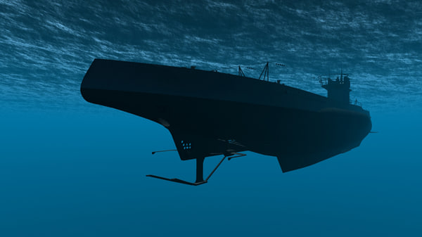 3d max german submarine u-201