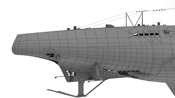 3d max german submarine u-201