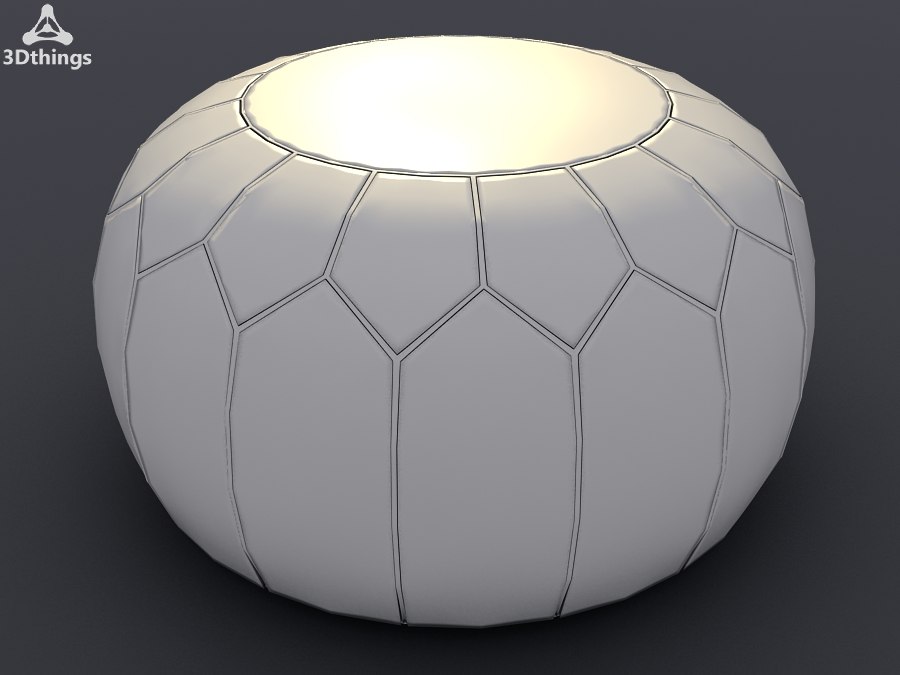 leather puff ball 3d max