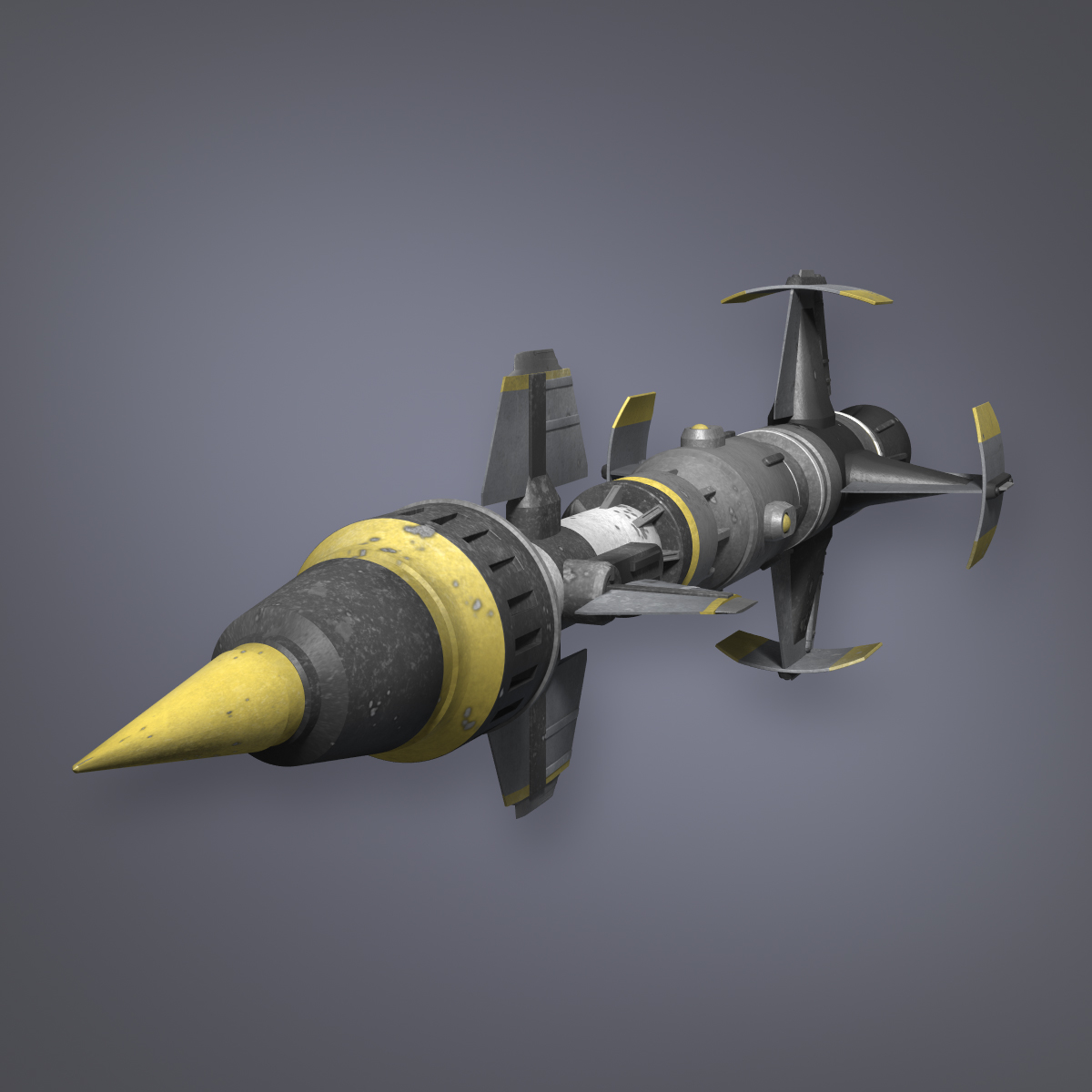 missile sci fi 3d model