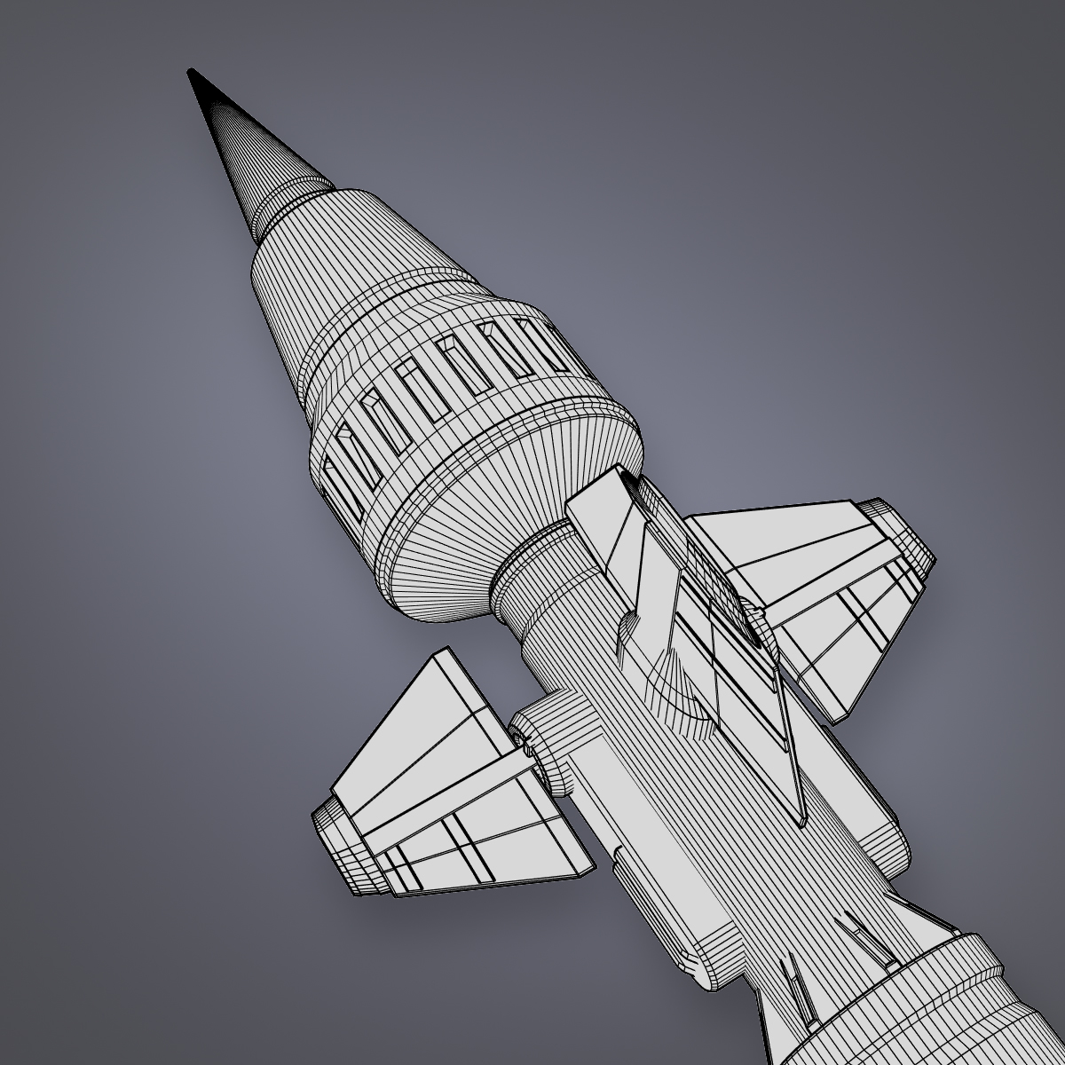 missile sci fi 3d model