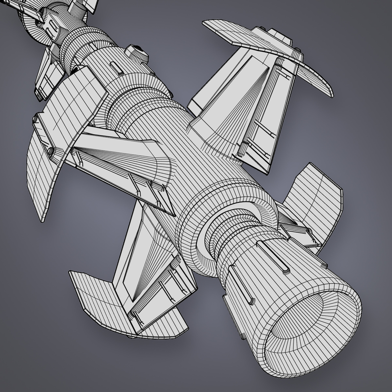 missile sci fi 3d model