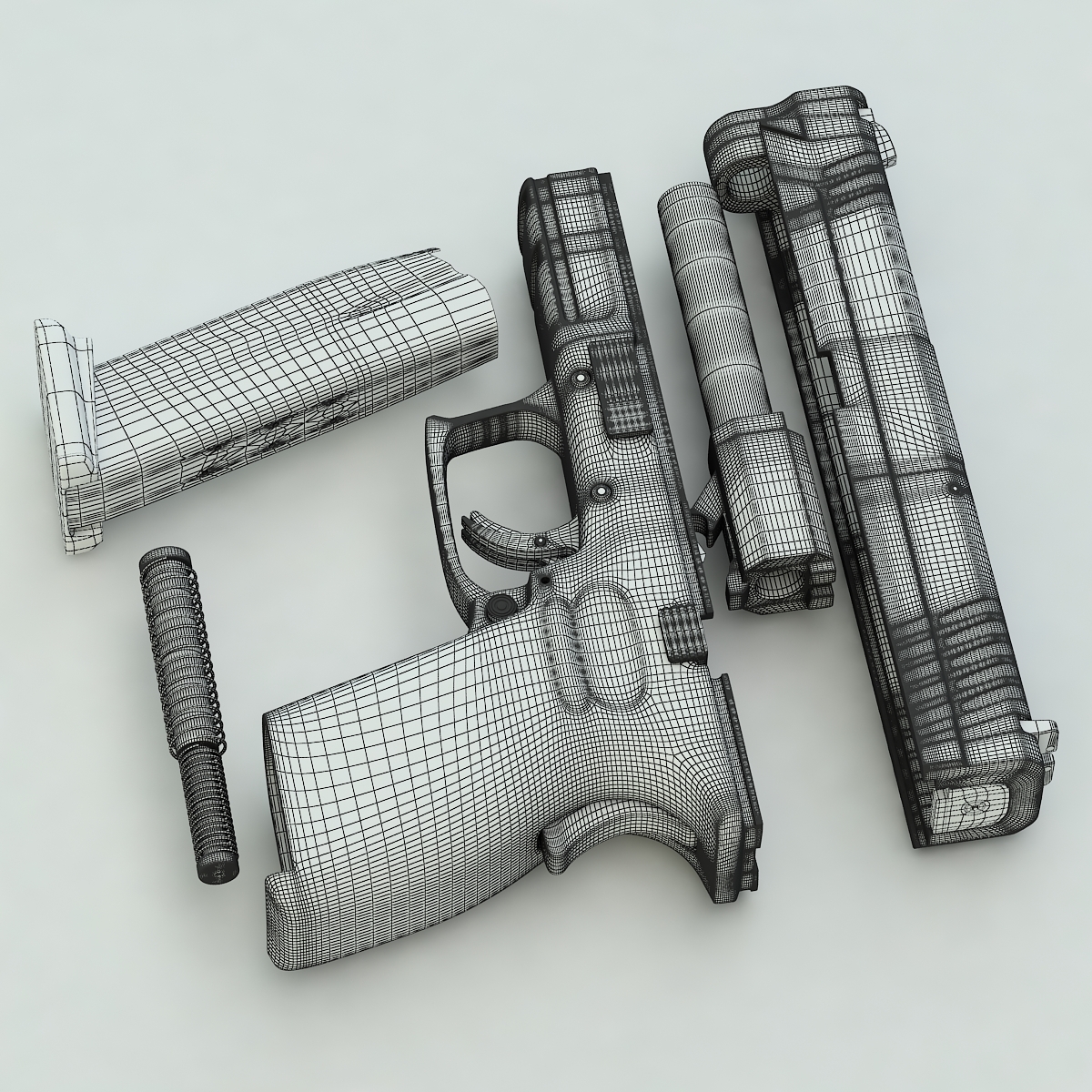 3d springfield xd handgun 45 model