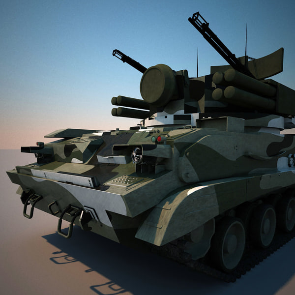 9k22 tunguska sa-19 grison 3d model