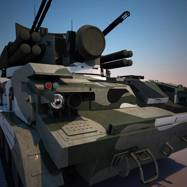 9k22 tunguska sa-19 grison 3d model