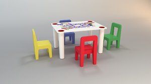Children'S Table 3D Models for Download | TurboSquid