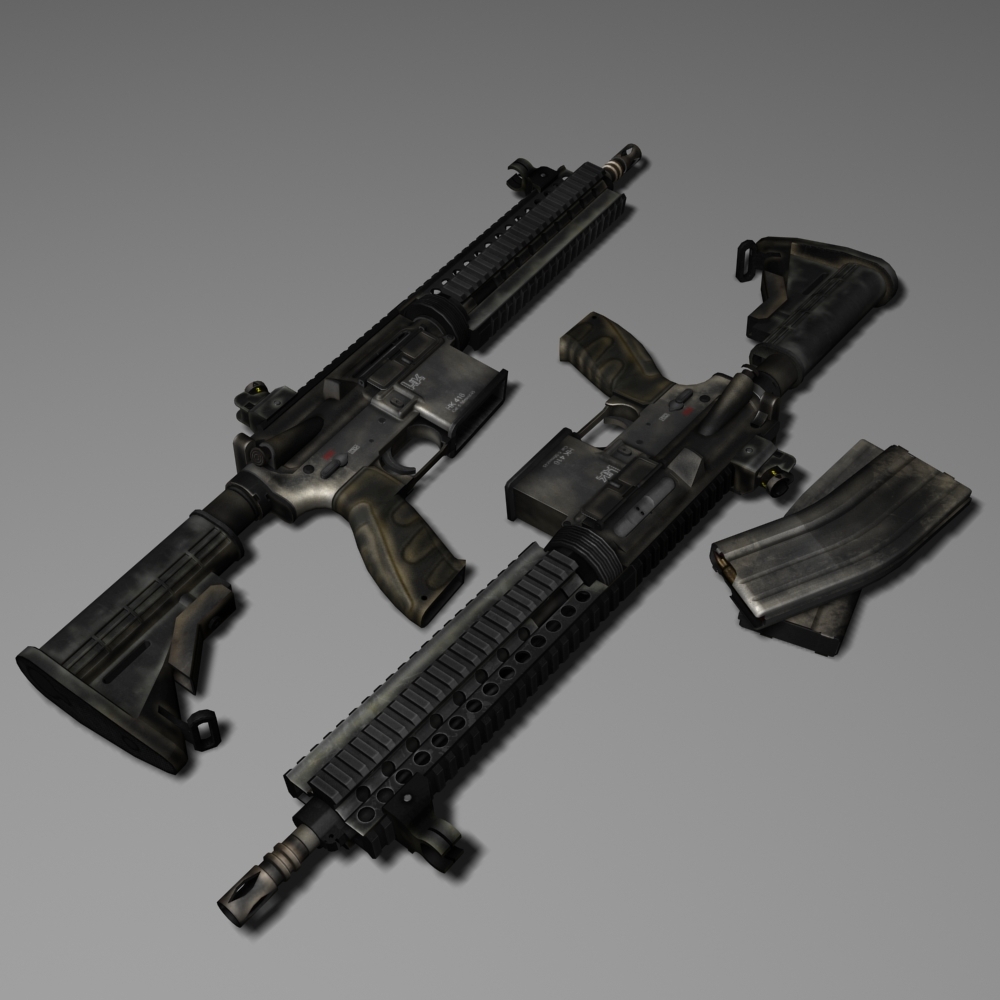 3d hk416 m4 rifle