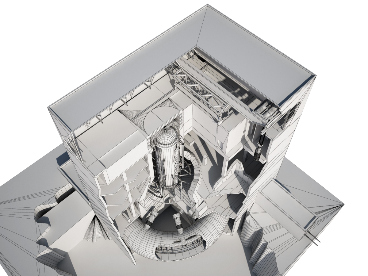 3d model of reactor nuclear