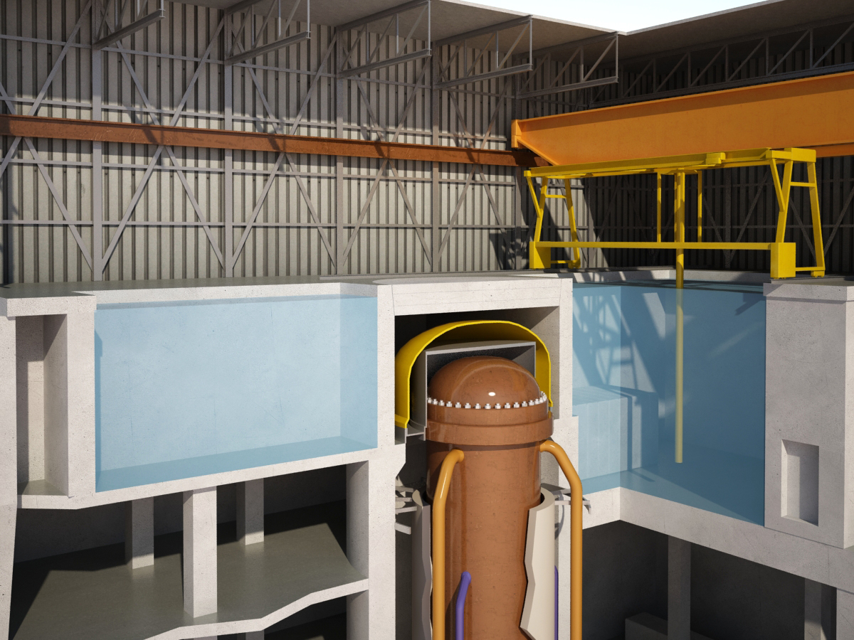 3d model of reactor nuclear