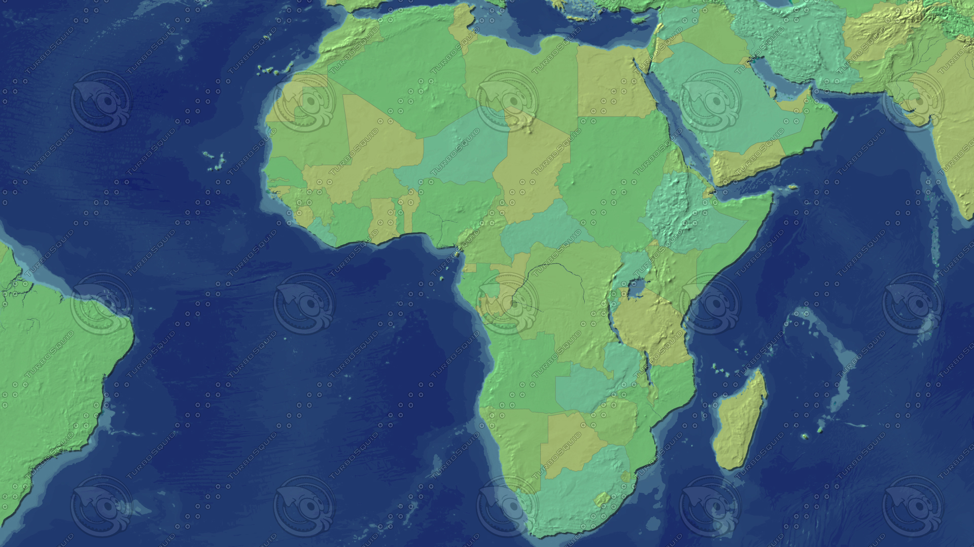 3d africa maps