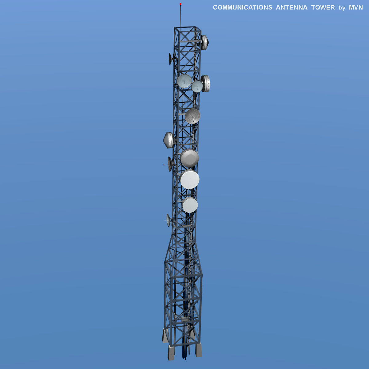 antenna tower communications 3d xsi