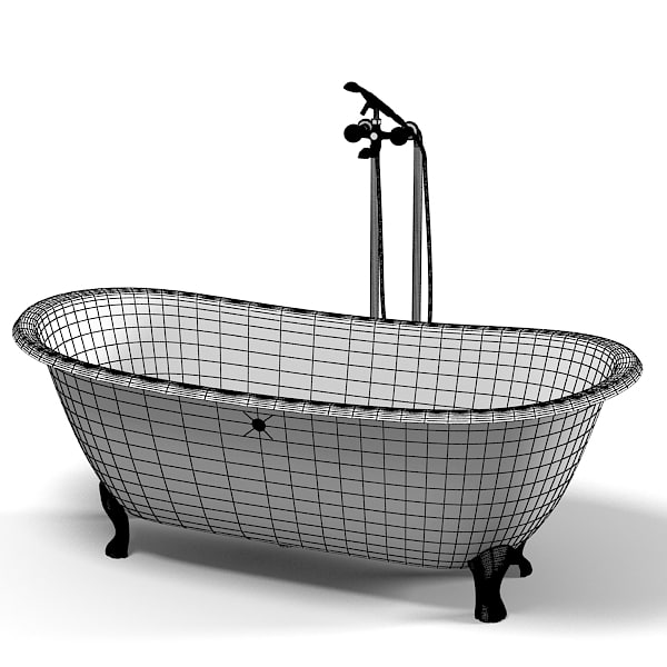 devon & devon admiram 2mradmiralcrdd classic free satnding bad thg shower wall mixer 3D-Modell ...