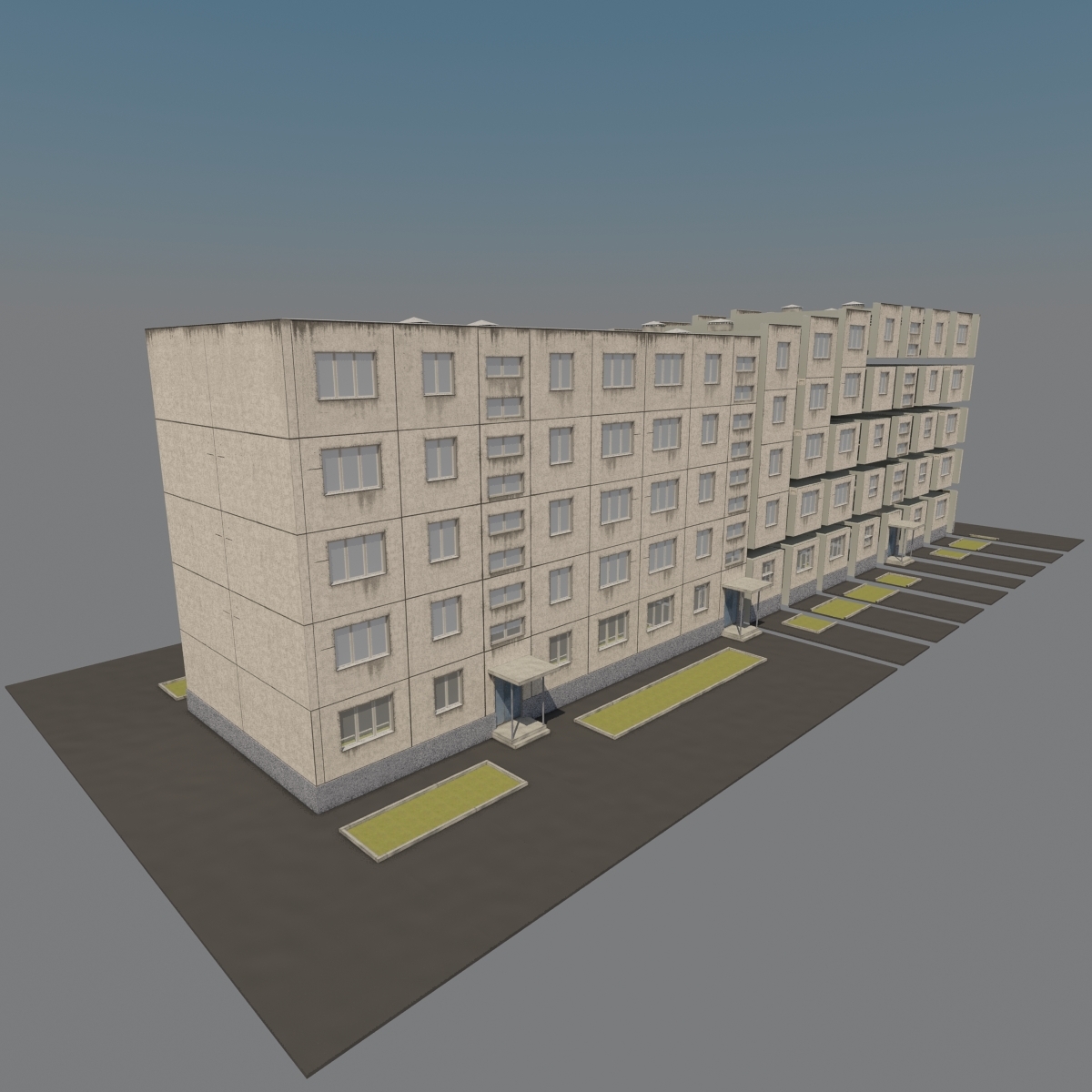 panel building soviet union 3d model