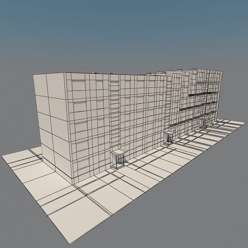 panel building soviet union 3d model