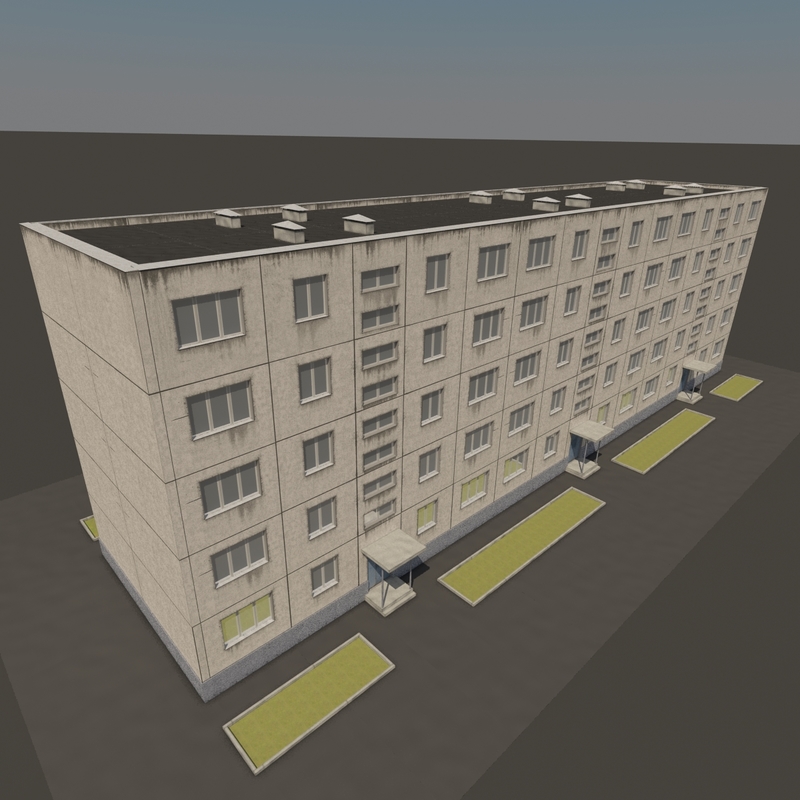 panel building soviet union 3d model