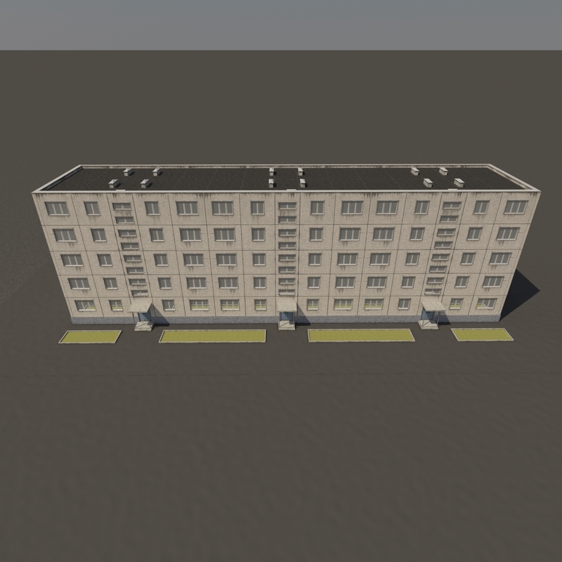 panel building soviet union 3d model
