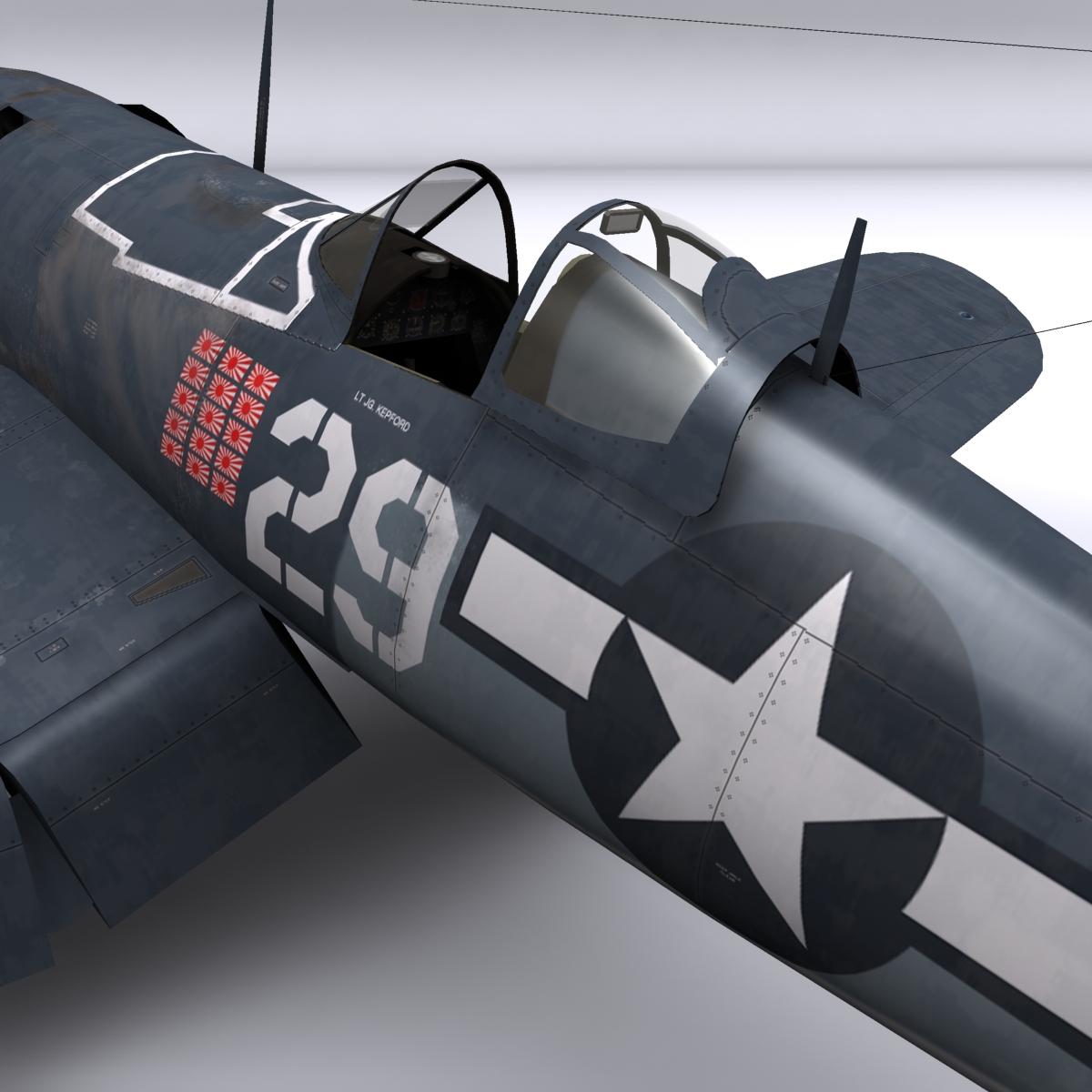f4u corsair navy fighters 3d model