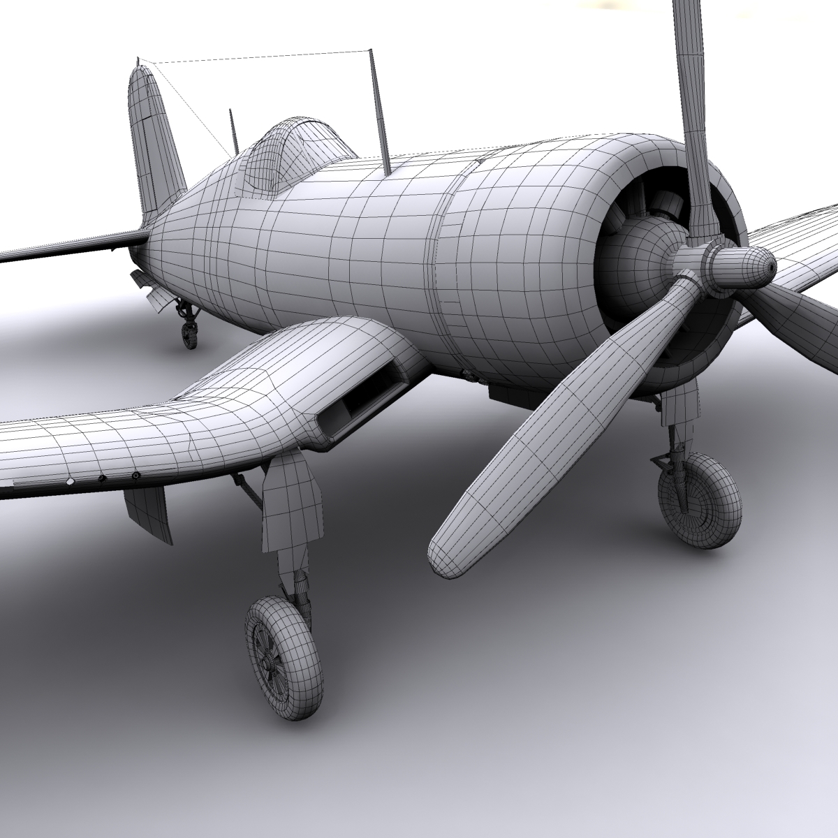 f4u corsair navy fighters 3d model