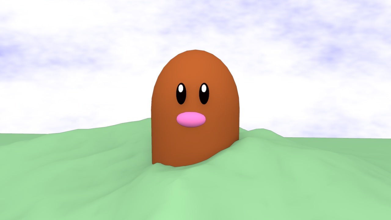 diglett 3d model