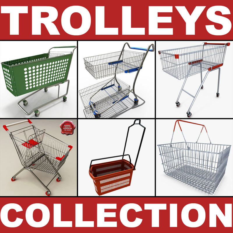 3dsmax supermarket trolleys v2