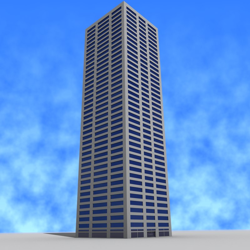 3d tall skyscraper
