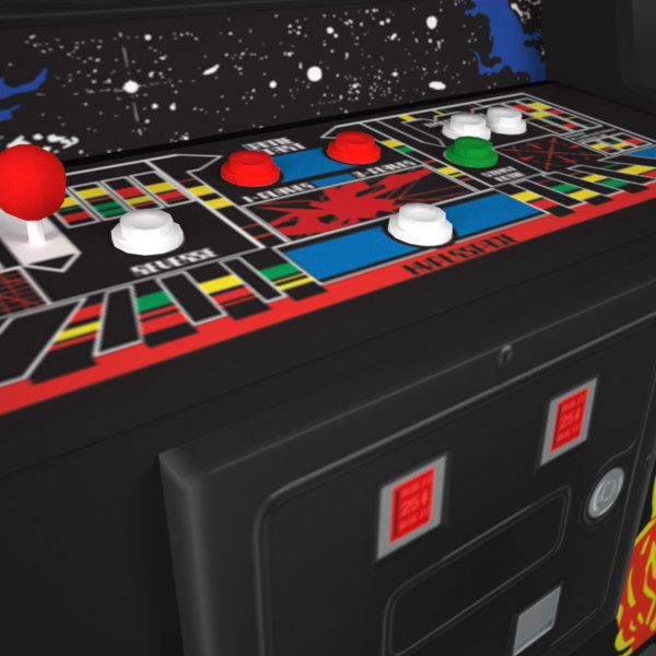 1980 arcade cabinet 3d model