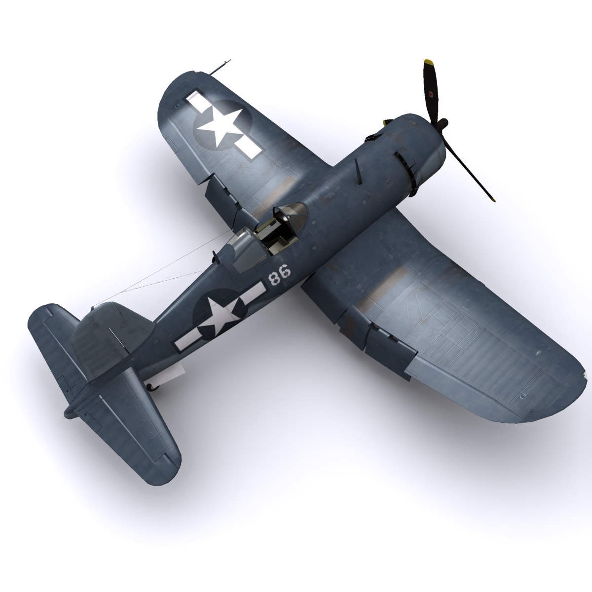 3d f4u corsair fighters model