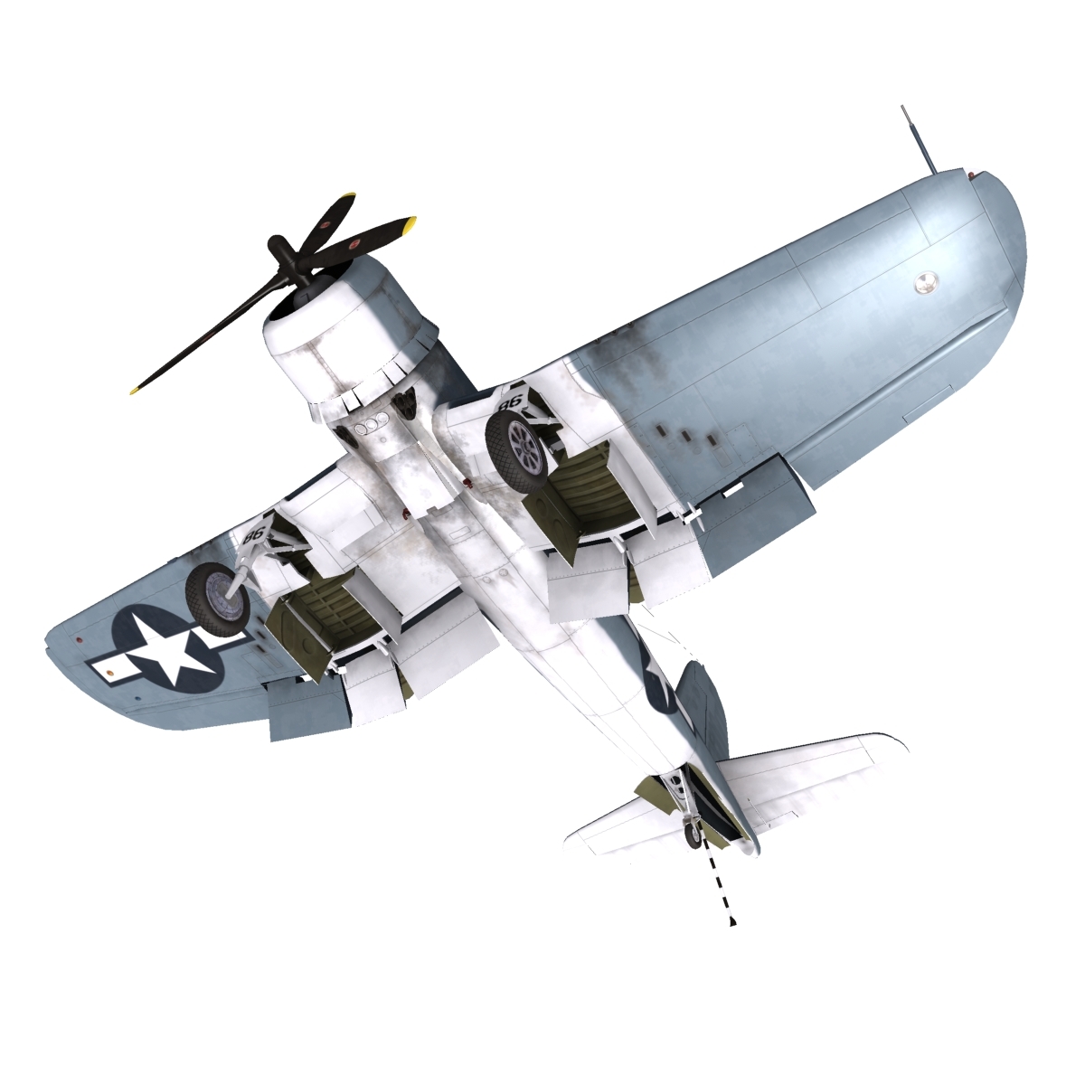 3d f4u corsair fighters model