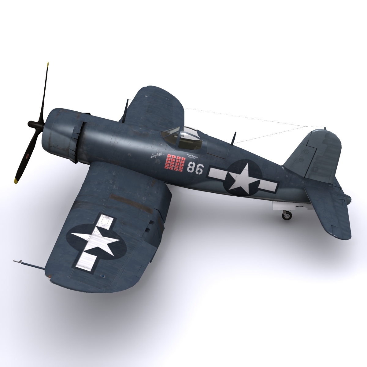 3d f4u corsair fighters model