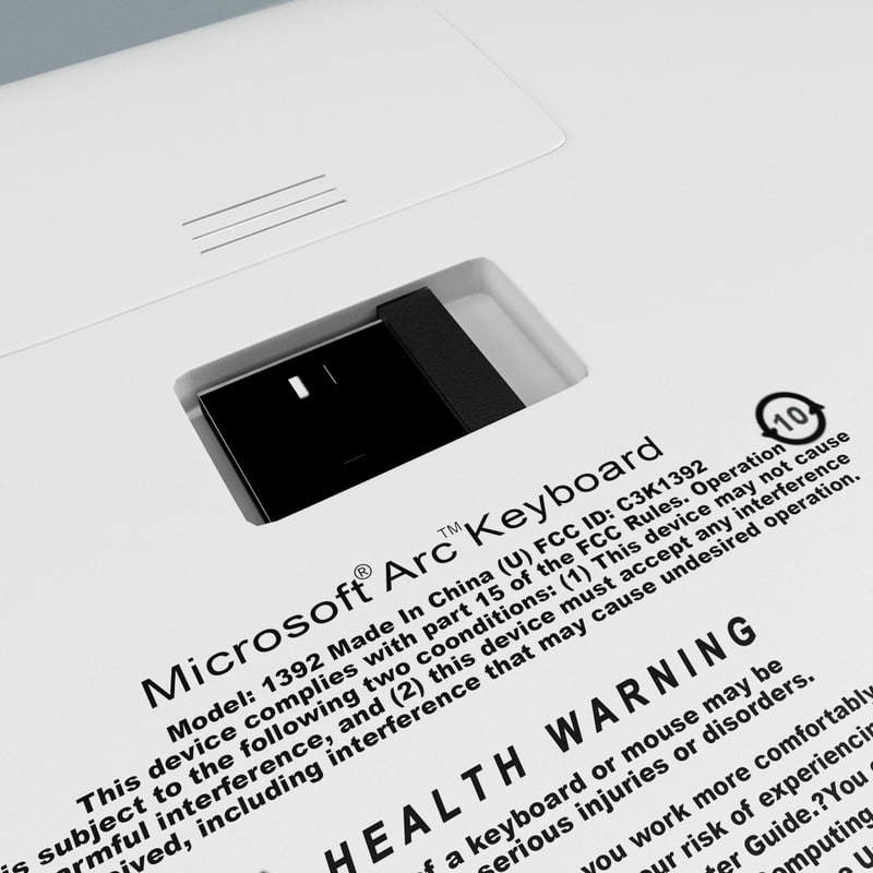 microsoft arc keyboard 3d c4d