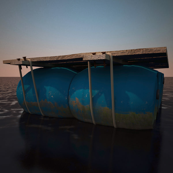 raft modelled contains 3d model
