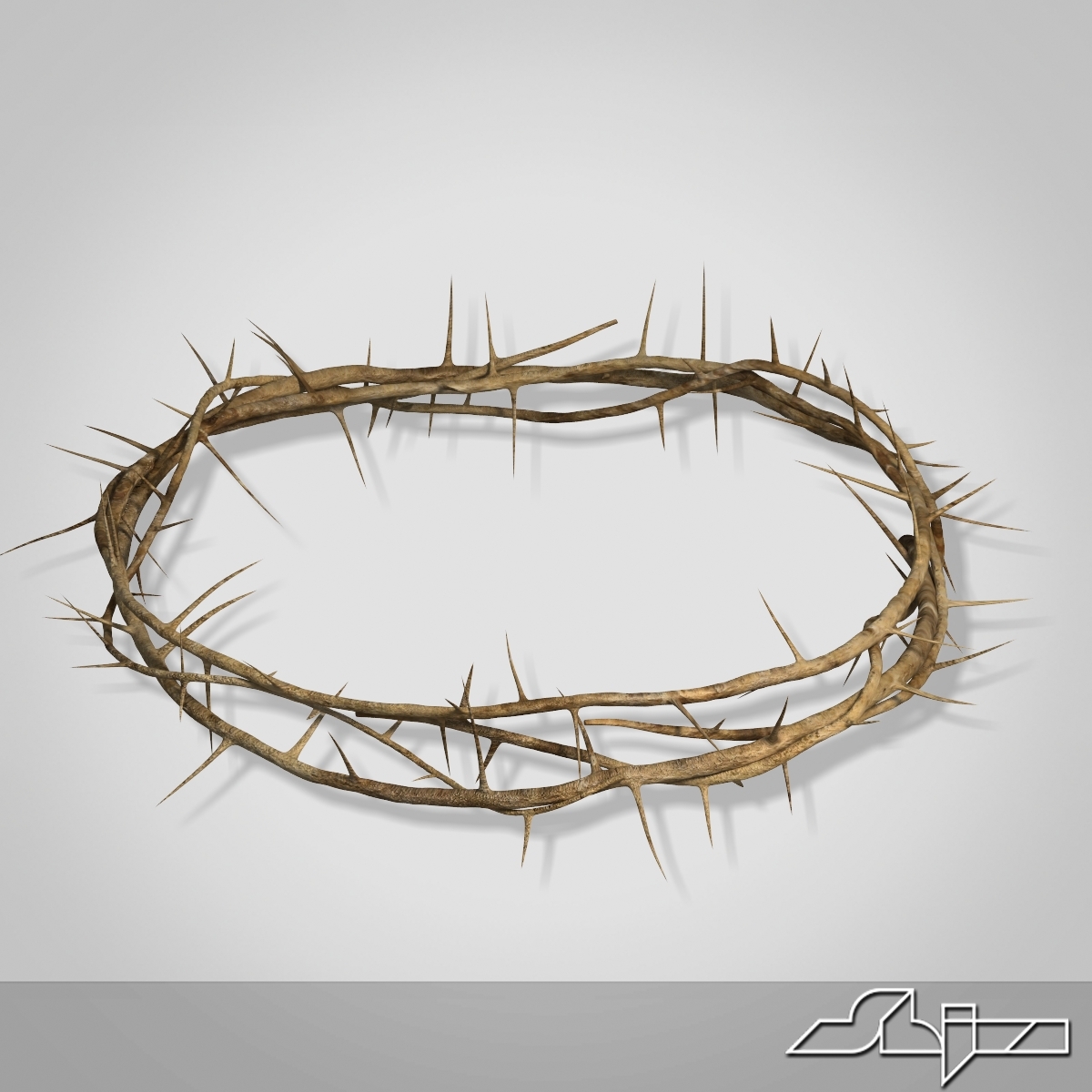3d thorn wreath model