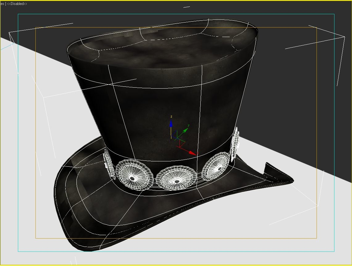 3d slash hat