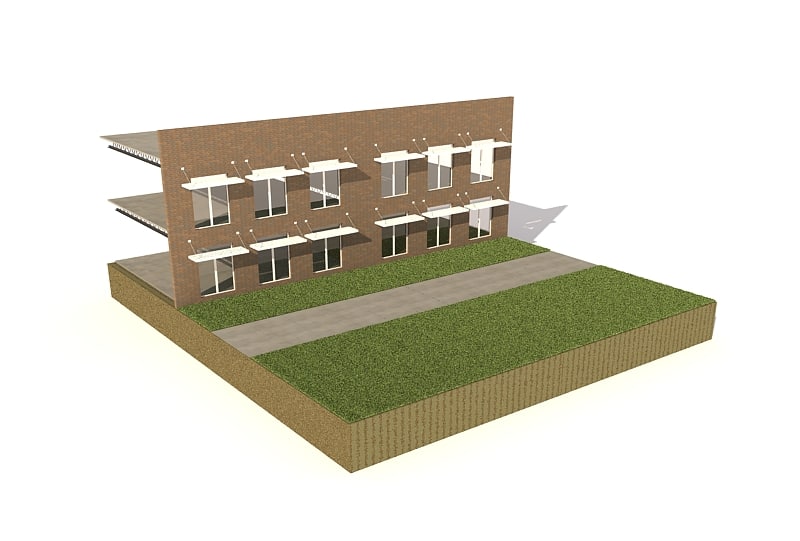 3d wall section model