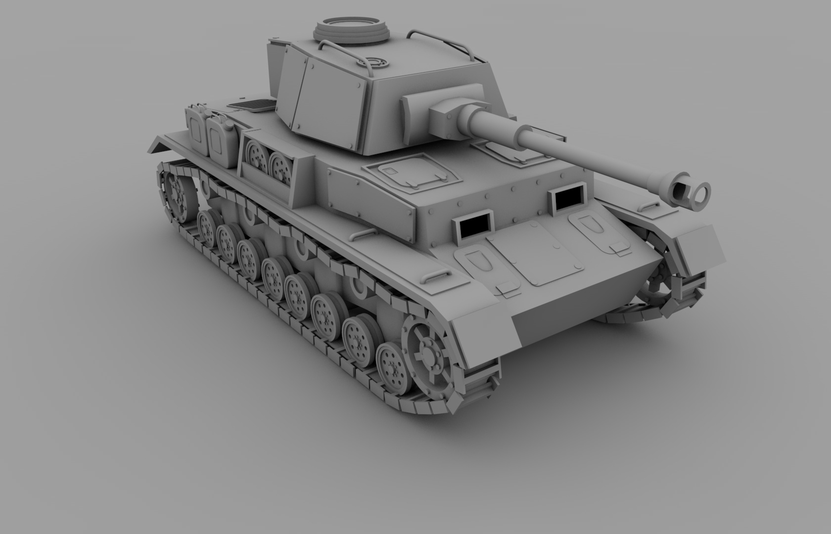 germany tank panzer iv 3d model