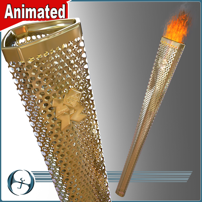 3d 2012 london olympics torch