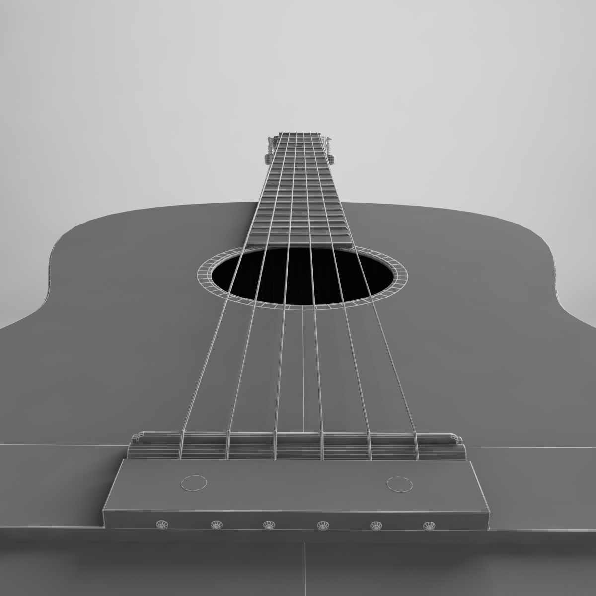 realistic guitar 3d model