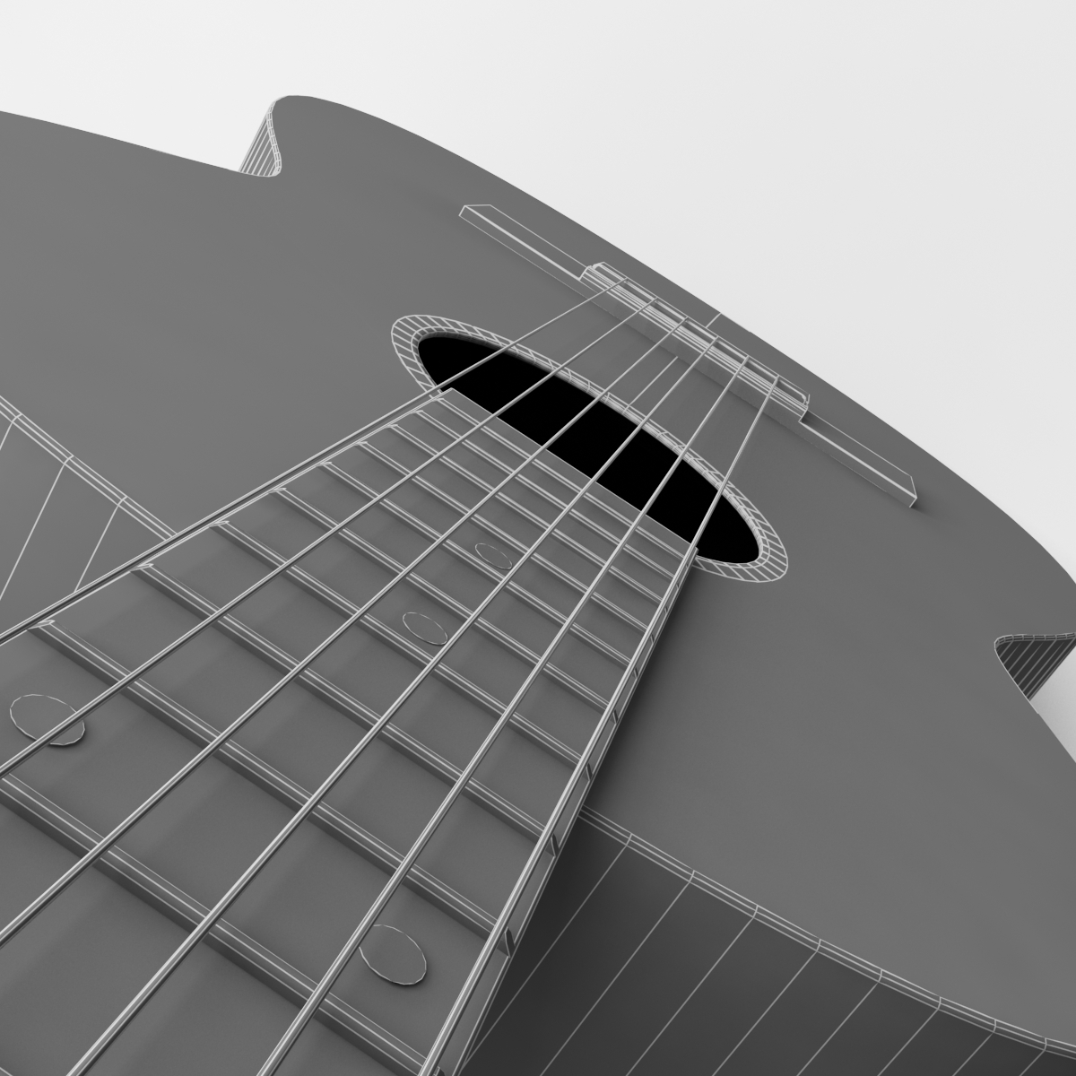 realistic guitar 3d model