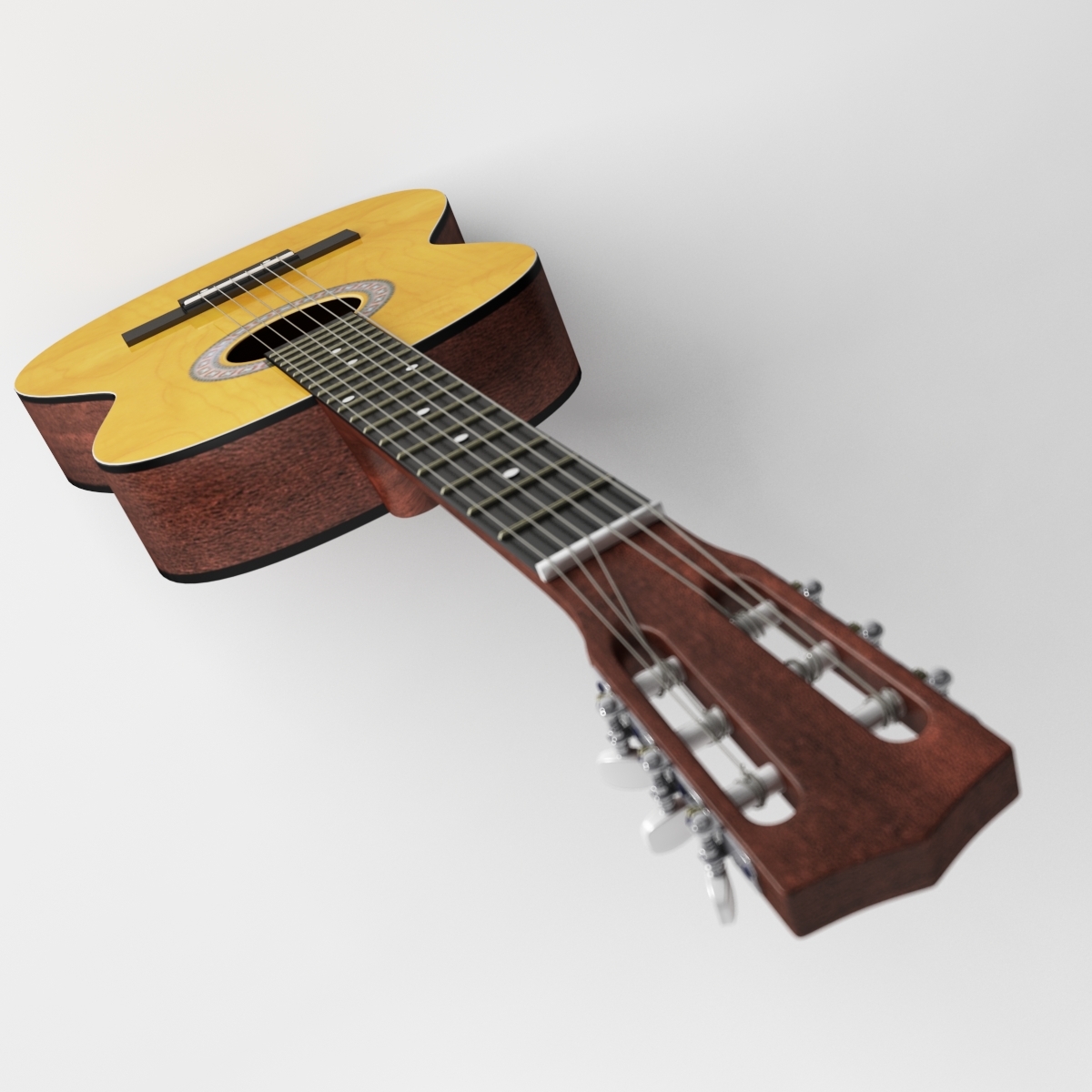 realistic guitar 3d model