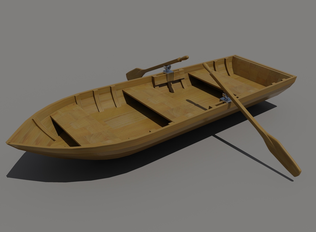 3d row boat model