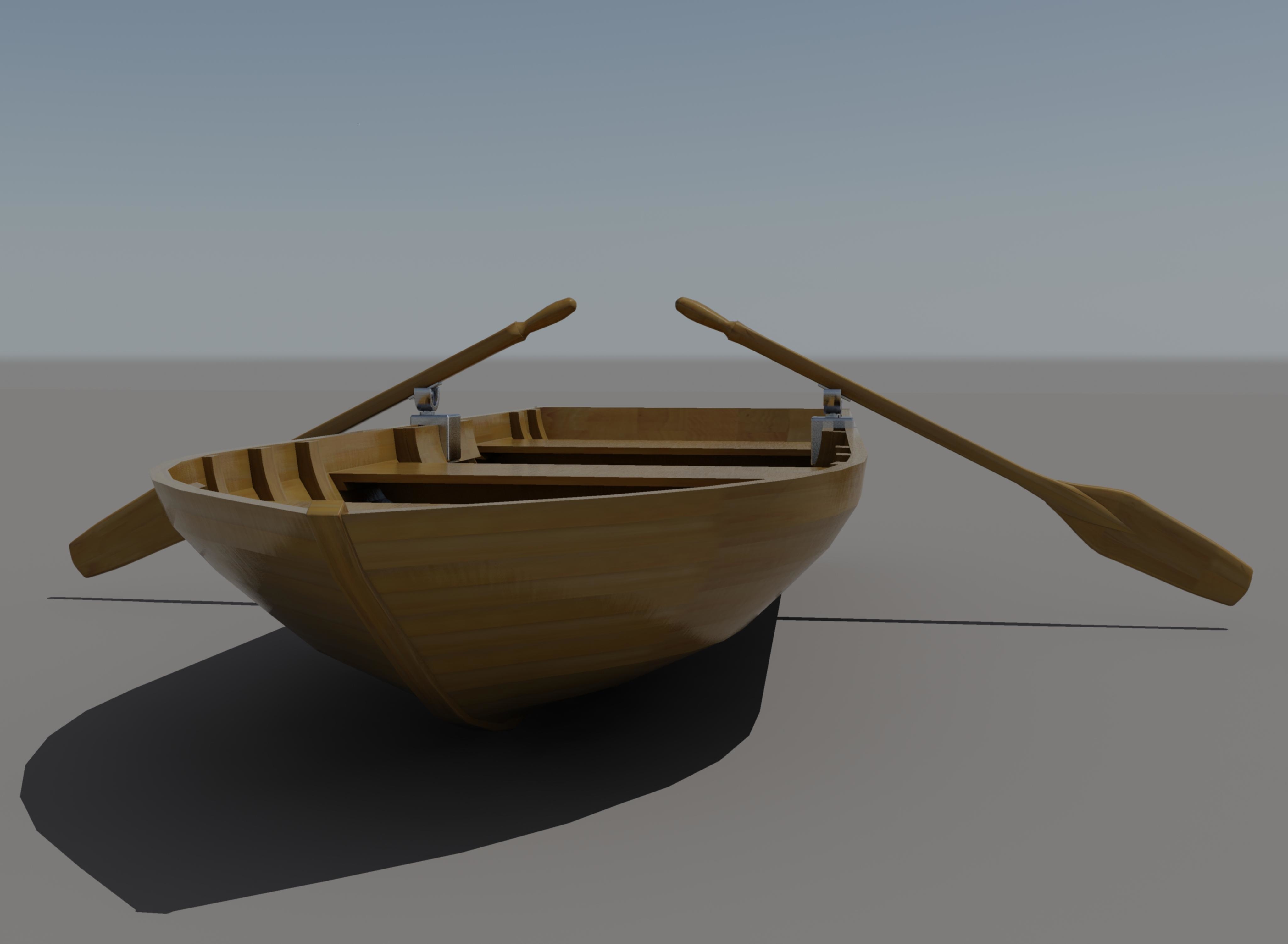 3d row boat model