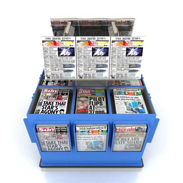 3ds max news paper stand
