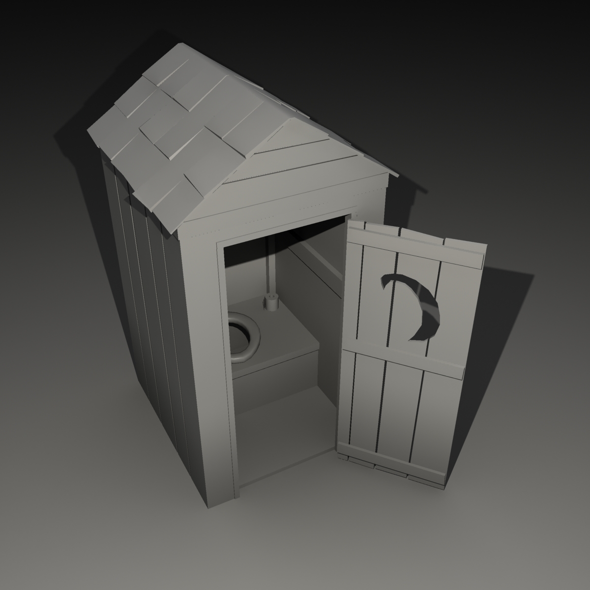 3d model outhouse house