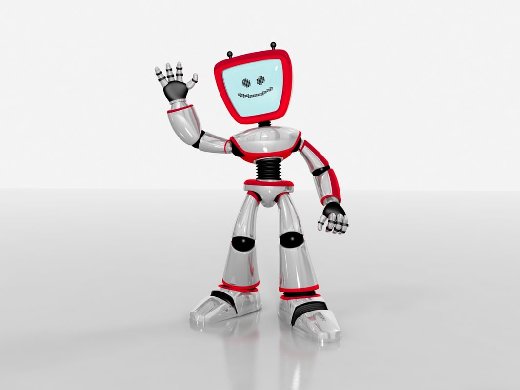 robot cute bot 3d max