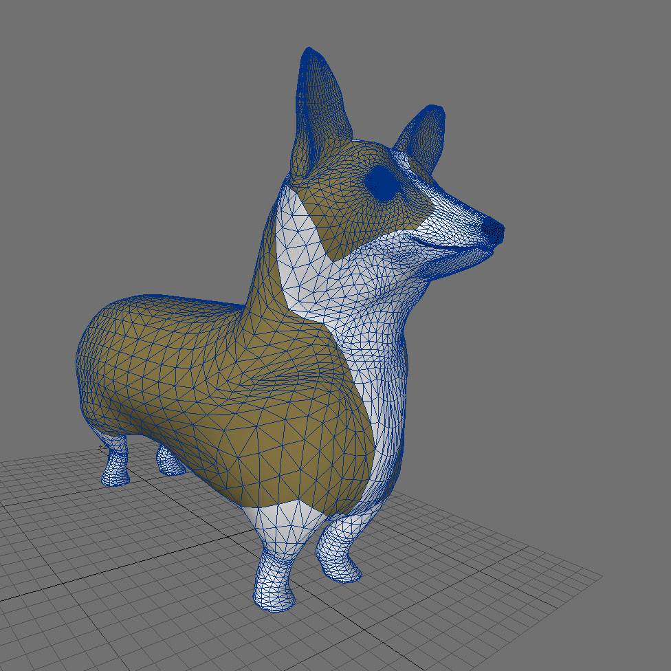 3d model of welsh corgi