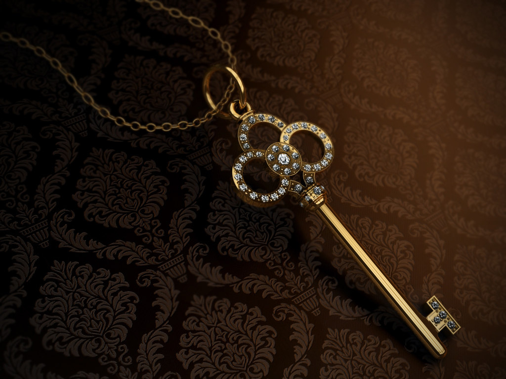 free tiffany key jewelry 3d model