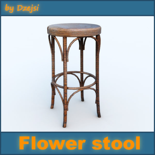 3d model flower stool