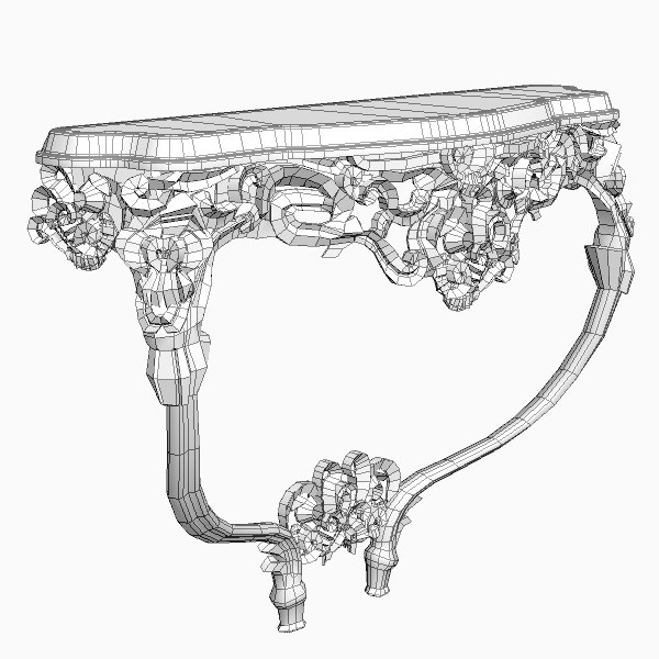 3d baroque console table model 3d baroque console table model